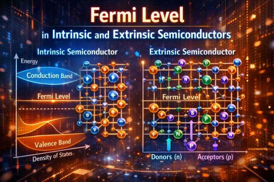 Fermi Level in Intrinsic and Extrinsic Semiconductors - SmartStudyZone